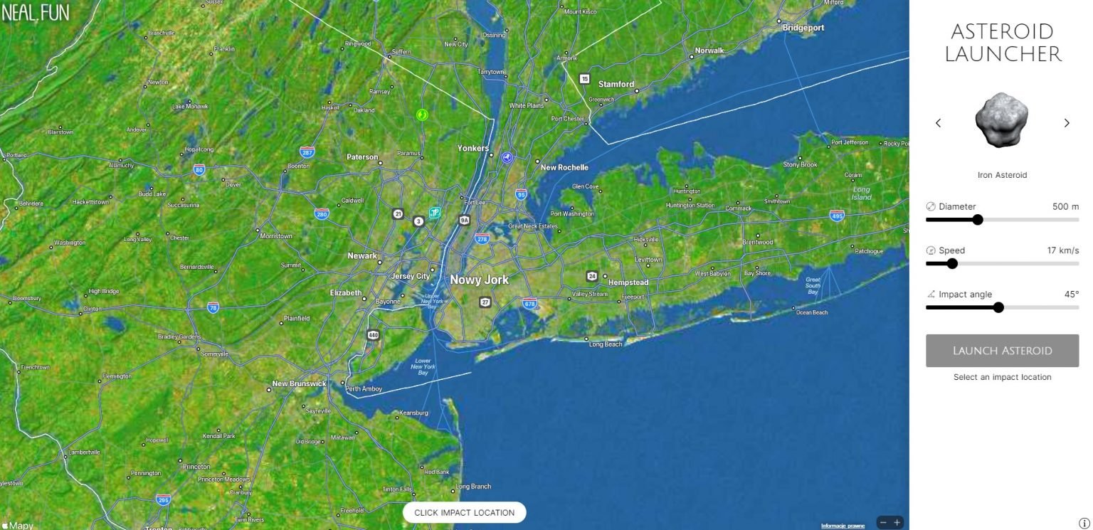 Symulacja uderzeń asteroid! Sprawdź Asteroid Launcher